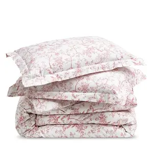 PETITE PLUME Timeless Toile Percale Duvet Set, Full/queen - Pink