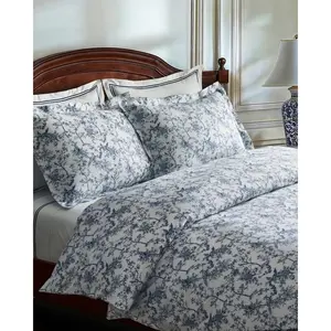 PETITE PLUME Timeless Toile Percale Duvet Set, King - White