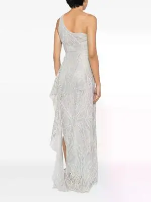 Simkhai Embroidered One-shoulder Gown