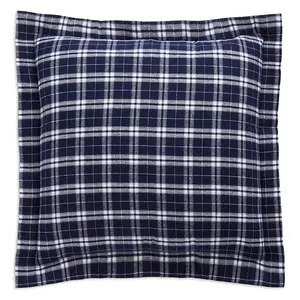 PETITE PLUME Tartan Flannel Sham, Euro - Oxford Tartan