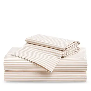 PETITE PLUME Ticking Sheet Set, Twin - Camel