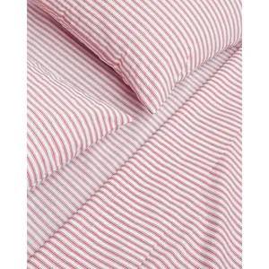 PETITE PLUME Ticking Sheet Set, Full - Antique Red