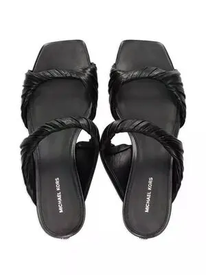Michael Kors Kiana Leather Mules - Black