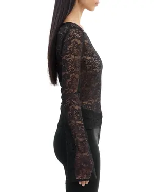 LAMARQUE Lace Bell Sleeve Top