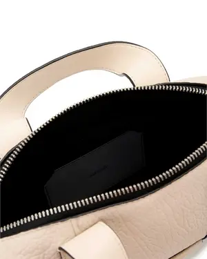ALLSAINTS Ares Compact Grain Leather Crossbody - Sahara White