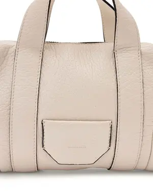 ALLSAINTS Ares Compact Grain Leather Crossbody - Sahara White