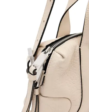 ALLSAINTS Ares Compact Grain Leather Crossbody - Sahara White