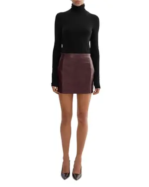 LAMARQUE Leather Mini Skirt
