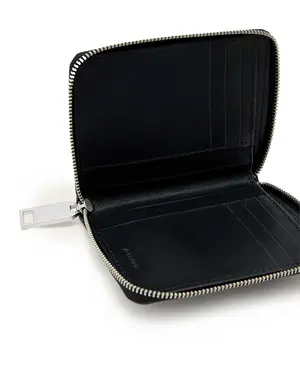 ALLSAINTS Lena Snake Embossed Leather Zip Wallet - Desert White