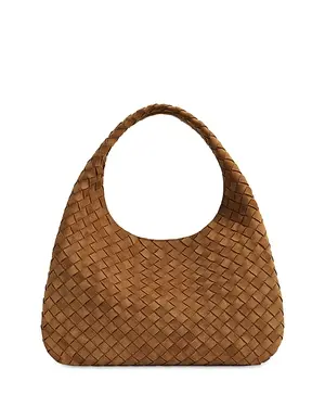 Bottega Veneta Campana Large Intrecciato Shoulder Bag - Amber/muse Brass