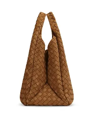 Bottega Veneta Campana Large Intrecciato Shoulder Bag - Amber/muse Brass