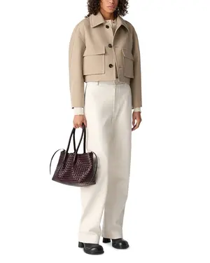 Bottega Veneta Pinacoteca Intrecciato Reversible Tote - Dark Barolo
