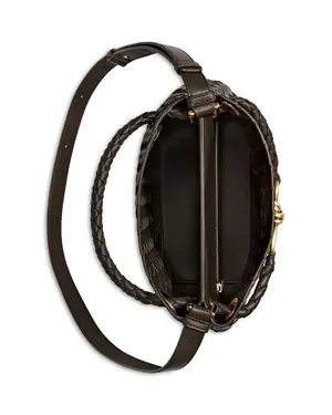 Bottega Veneta Andiamo Small Intrecciato Leather Bucket Bag - Fondant/muse Brass