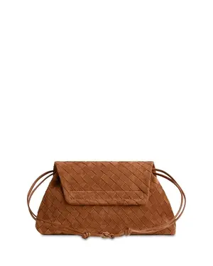 Bottega Veneta Giorno Intrecciato Shoulder Bag - Amber/gold