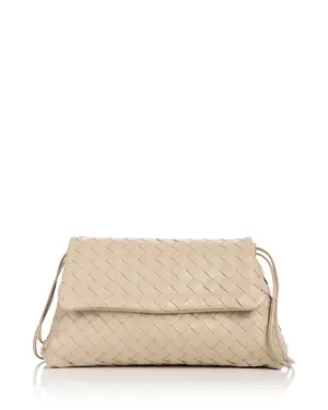 Bottega Veneta Bottega Veneta Giorno Intrecciato Shoulder Bag Ecru/gold