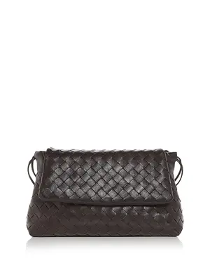 Bottega Veneta Bottega Veneta Giorno Intrecciato Leather Shoulder Bag Fondant/gold