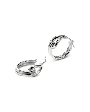 John Hardy Sterling Polished Hoop Earrings - Silver