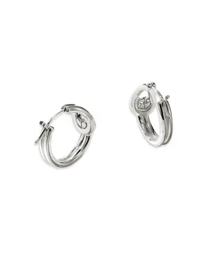 John Hardy Sterling Polished Hoop Earrings - Silver