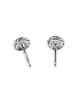 John Hardy Sterling Black Sapphire Cluster Stud Earrings - Silver