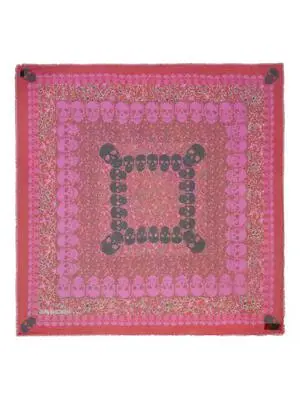 Zadig&Voltaire Kerry Garden Skull Scarf - Red