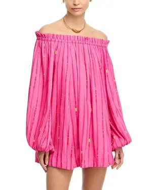 CONIGLIO PALM BEACH Worth Mini Dress - Lane Lines Pink Float