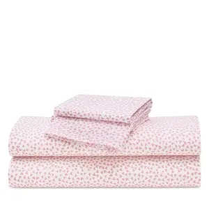 PETITE PLUME Sweetheart Percale Sheet Set, Twin - Pink