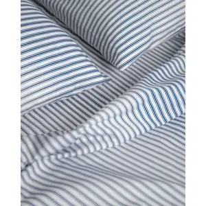 PETITE PLUME Ticking Standard Pillowcase, Set Of 2 - Navy