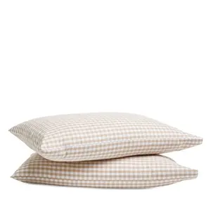 PETITE PLUME Gingham Sheet Set, Twin - Camel