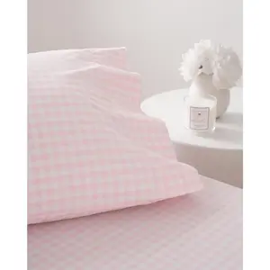 PETITE PLUME Gingham Sheet Set, Full - Pink
