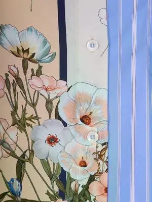 Liu Jo Printed Twill And Poplin Shirt