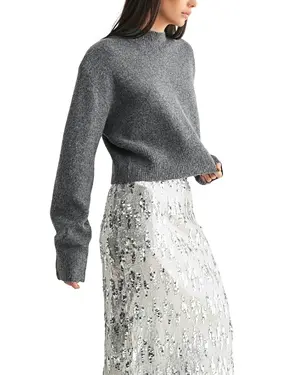 LUVEE Mable Cropped Crewneck Sweater