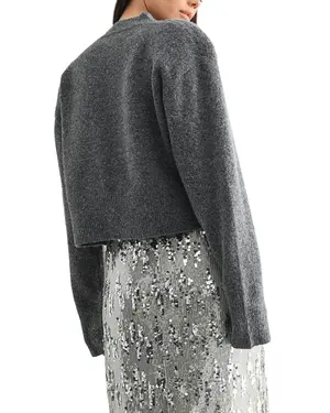 LUVEE Mable Cropped Crewneck Sweater