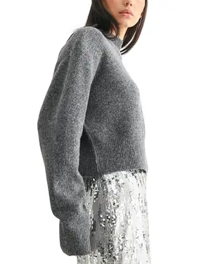 LUVEE Mable Cropped Crewneck Sweater
