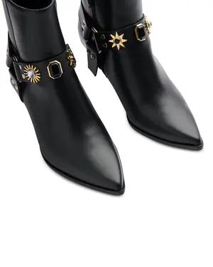 Freda Salvador Haden Embellished Leather Booties