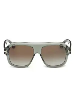 TOM FORD Pilot-frame Sunglasses - Green