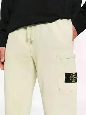 Stone Island Compass-badge Cotton Track Trousers - Green