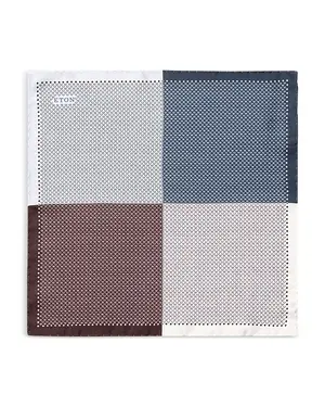 Eton Four Side Micro Silk Pocket Square - Multi