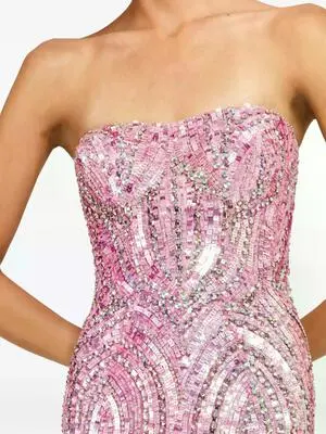 Jenny Packham Sequin-embellished Strapless Gown - Pink