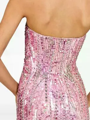 Jenny Packham Sequin-embellished Strapless Gown - Pink