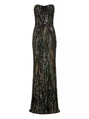 Jenny Packham Sequin-embellished Euphoria Dress - Black