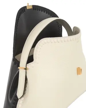 TOTEME T-lock Embroidered Edge Convertible Top Handle Bag