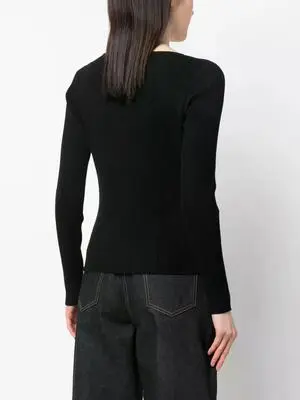 Karl Lagerfeld Long-sleeve Ribbed Knit Top