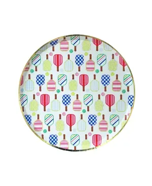 JOLLITY & CO Pickleball Social Club Paper Dinner Plates, Set Of 8 - Multicolor