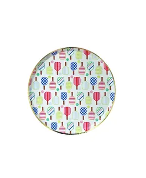 JOLLITY & CO Pickleball Social Club Paper Dessert Plates, Set Of 8 - Multicolor