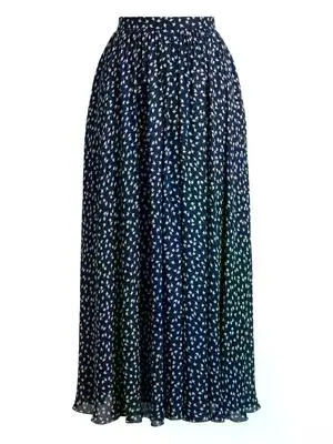 Ralph Lauren Rebekah Geometric-print Midi Skirt - Blue