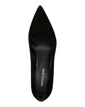 Veronica Beard Suede Rita Pointed Pumps - Black