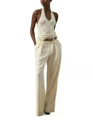 Ralph Lauren Cable-knit Halterneck Vest - Neutrals