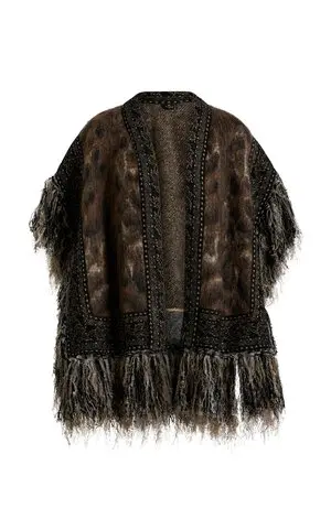 Etro Fringed Knit Cape