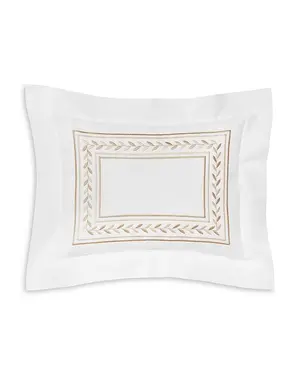 PRATESI Impero Boudoir Sham - White/beige
