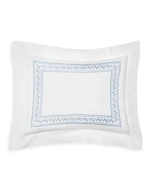 PRATESI Impero Standard Sham - White/medium Blue